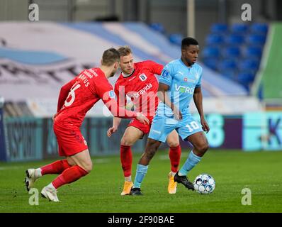 Randers Stadium, Randers, Denmark. 15th Apr, 2021. Randers team during ...