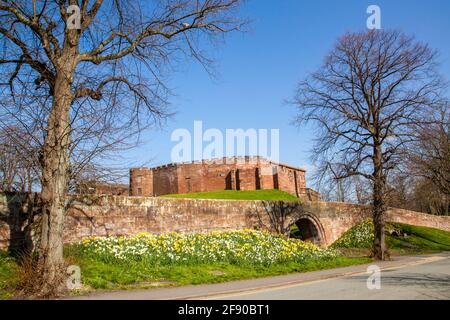 The Chester Castle and Agricola Tower, standing above the city's Roman ...