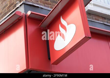 logo of Santander, bank, banner , brand name Stock Photo - Alamy