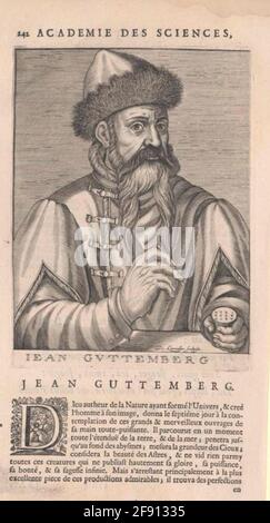 Johann Gutenberg's printing press. Historical artwork of the German ...