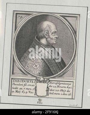 Theodor I., papa Stock Photo - Alamy