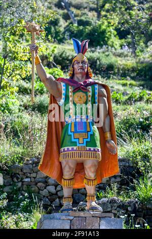 Last Inca Emperor Atahualpa on stamp of Ecuador Stock Photo - Alamy