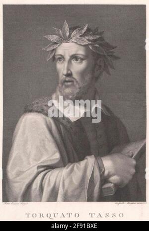 Raffaello Morghen (Engraver) Portrait of Torquato Tasso. Copper ...