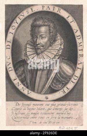 A portrait by Thomas de Leu of Anne, duc de Joyeuse. The engraving ...
