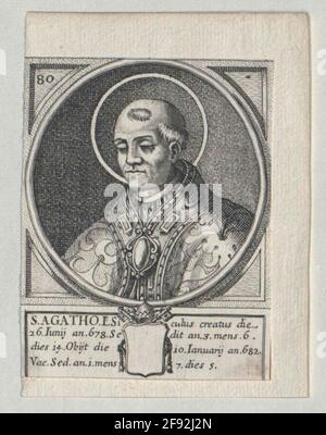 Agatho, Papa saint Stock Photo - Alamy