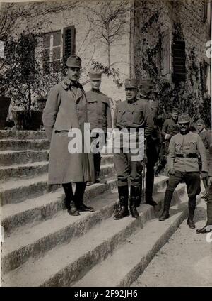 Archduke Franz Karl Salvator and Colonel Zuber at the exit of ...