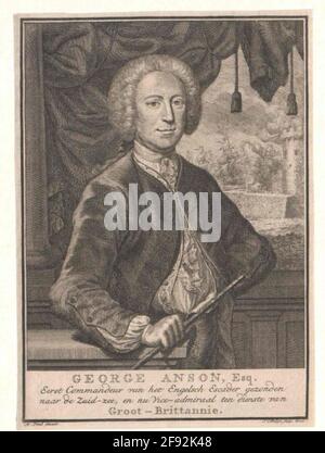Admiral of the Fleet George Anson, 1st Baron Anson, Royal Navy officer ...