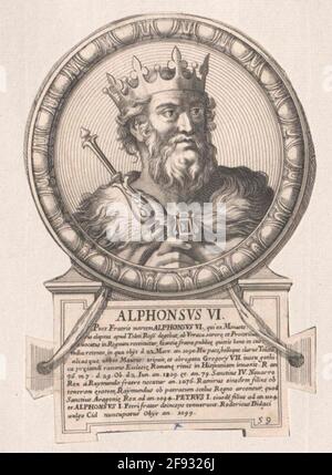 Alfonso VI of Leon (1040-1109). King of Leon. Called the Brave. Statue ...