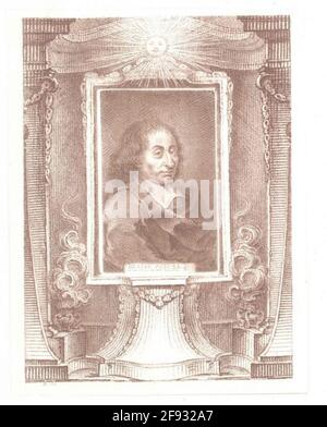 Blaise Pascal, a French mathematician and philosopher, is depicted in ...