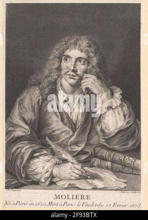 Moliere or Jean-Baptiste Poquelin, 1622-1673, French actor, theater ...