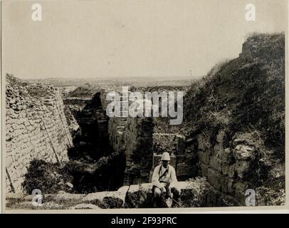 Ancient walls of Greek city of Troy VII site of the Trojan War near ...