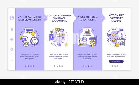 User behaviour analytics onboarding vector template Stock Vector Image & Art - Alamy