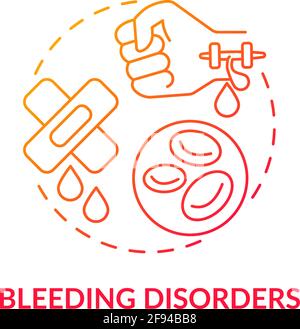 Internal bleeding concept icon. Disease symptom, injury result ...