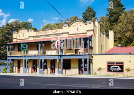 Australian Pub Hotel in Launching Place Australia Stock Photo - Alamy