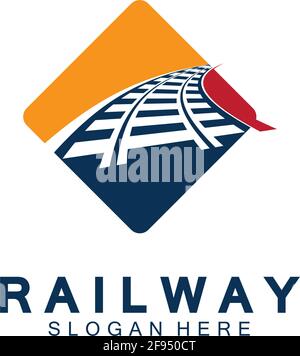 Simple Rail logo vector icon design illustration Stock Vector Image ...