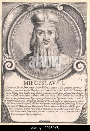 Mieszko I of Poland (935-992). Piast prince or duke of Poland from c ...