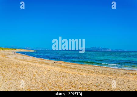 Sa Canova Playa Virgen situated in Alcudia bay at Mallorca, Spain Stock ...