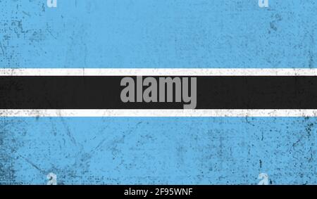 Botswana national flag created in grunge style Stock Vector Image & Art ...