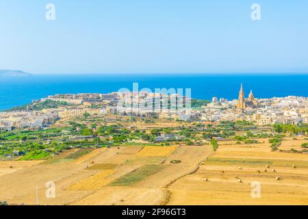 Aerial view of Mgarr on Gozo, Malta Stock Photo - Alamy