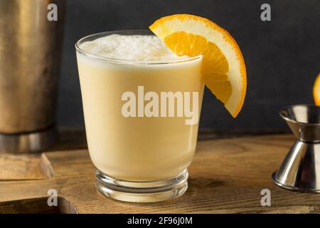 Homemade Boozy Orange Whip Cocktail with Cream Stock Photo - Alamy