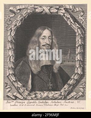 Engraving of Archduke Leopold Wilhelm of Austria (1614 – 1662) was an ...