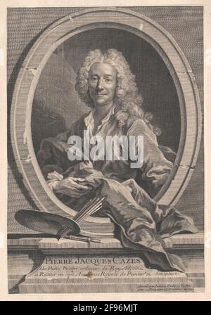 Portrait of Pierre Jacques Cazes, French historical painter 1676-1754 ...