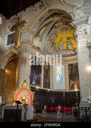 High altar of Enna Cathedral Stock Photo - Alamy