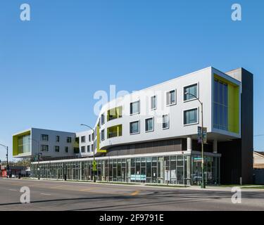 Northtown Library designed by Perkins & Will Stock Photo - Alamy