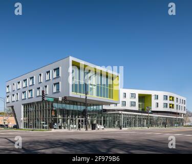 Northtown Library designed by Perkins & Will Stock Photo - Alamy
