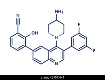 Paltusotine acromegaly drug molecule, illustration Stock Photo - Alamy