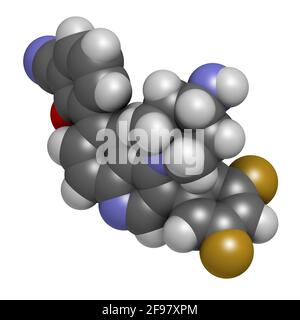 Paltusotine acromegaly drug molecule, illustration Stock Photo - Alamy