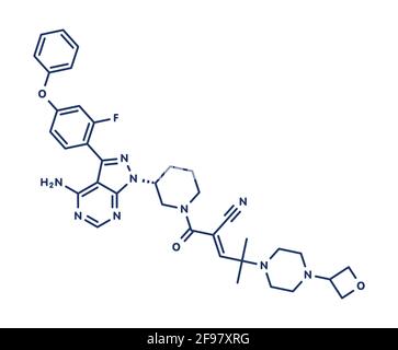 Rilzabrutinib drug molecule, illustration Stock Photo - Alamy