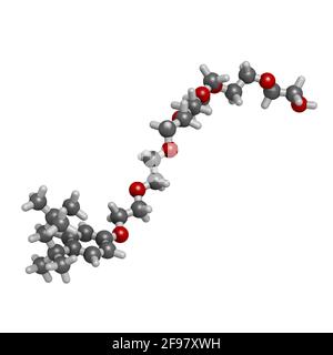 Triton x-100 detergent molecule, illustration Stock Photo - Alamy