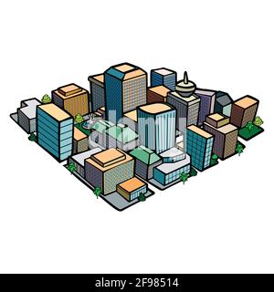 garden square bush isometric vector illustration design Stock Vector ...