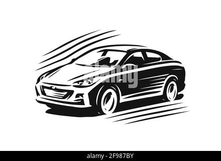 motor sports line icon, outline symbol, vector illustration, concept ...
