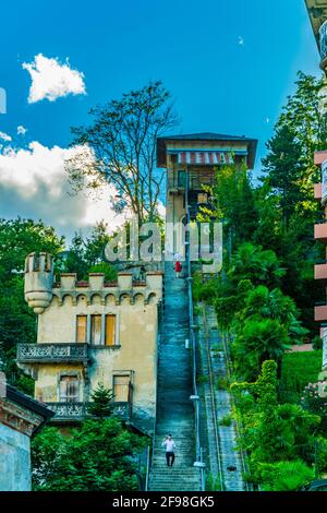 Funicular in Swiss city Lugano Stock Photo - Alamy