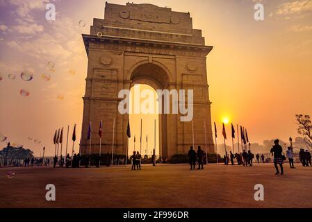India Gate, New Delhi, March-2019: It is a triumphal arch architectural ...
