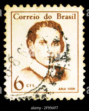 BRAZIL - CIRCA 1967: stamp printed by Brazil, shows Virgin of the ...