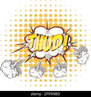Comic speech bubble with thud text illustration Stock Vector Image ...