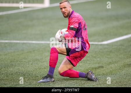 Seattle Sounders FC goalkeeper Stefan Frei (24) looks on during an MLS ...
