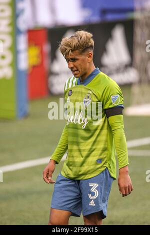 Seattle Sounders defender Xavier Arreaga against Nashville SC during an ...