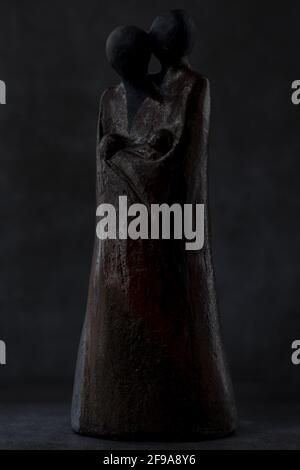 Graphic stylish low key still life of the back of new desktop computer ...