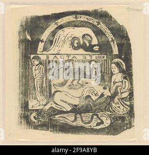 Te Atua (The Gods) Small Plate [verso], in or after 1895 Stock Photo ...