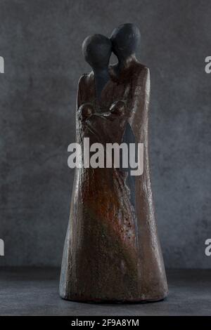 Graphic stylish low key still life of the back of new desktop computer ...