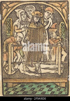 The Martyrdom of St. Erasmus, c. 1480. Master of the Bergwolken (German ...