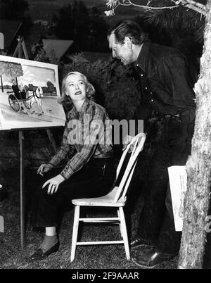 CLARK GABLE with his 4th Wife SYLVIA ASHLEY GABLE on set candid during ...
