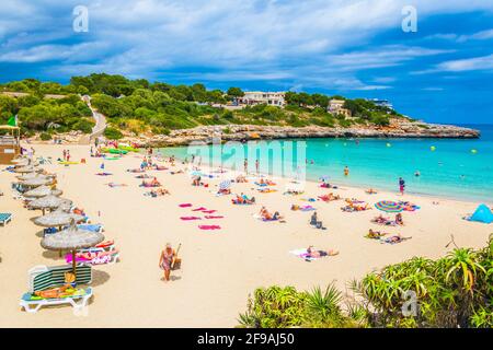 CALA MARCAL, SPAIN, MAY 20, 2017: Cala Marcal beach at Mallorca, Spain ...
