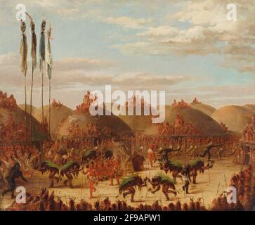 Native American Mandan Indian Buffalo Dance, 1830s Stock Photo - Alamy