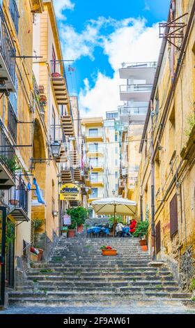 AGRIGENTO, ITALY, APRIL 22, 2017: View of a narrow street in the ...