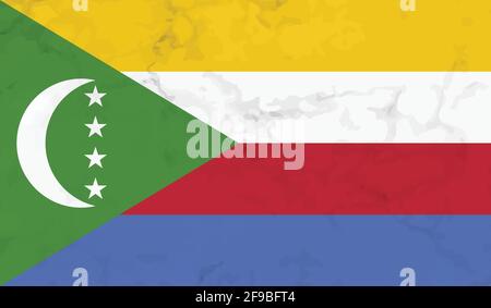 Comoros national flag created in grunge style Stock Vector Image & Art ...